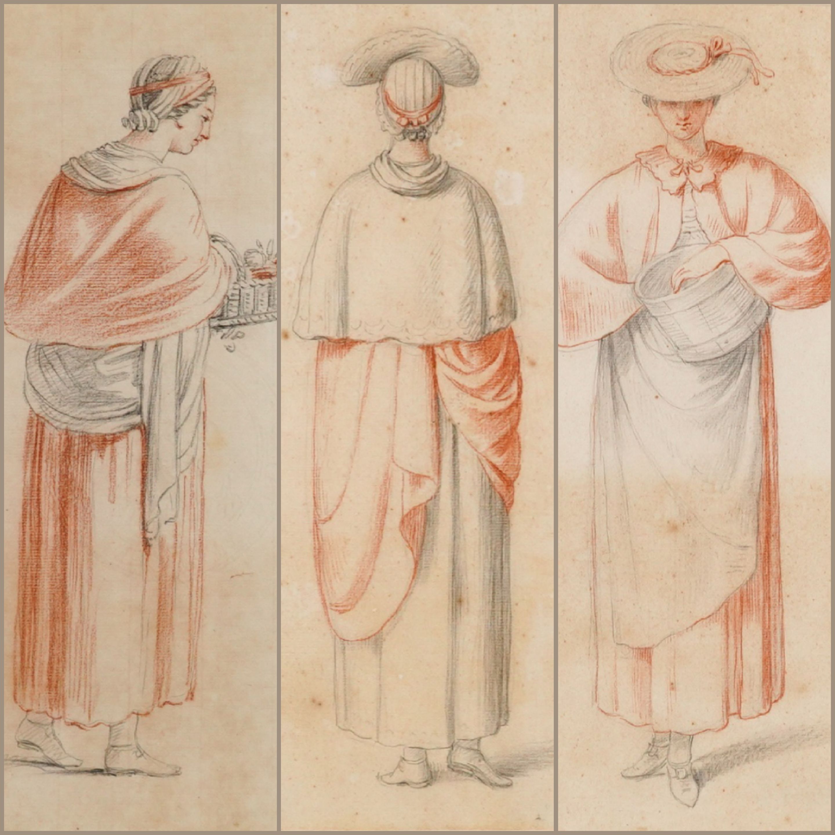 Mary Hoare A Group Of Three Red Chalk Figure Studies Circa.1780 ...