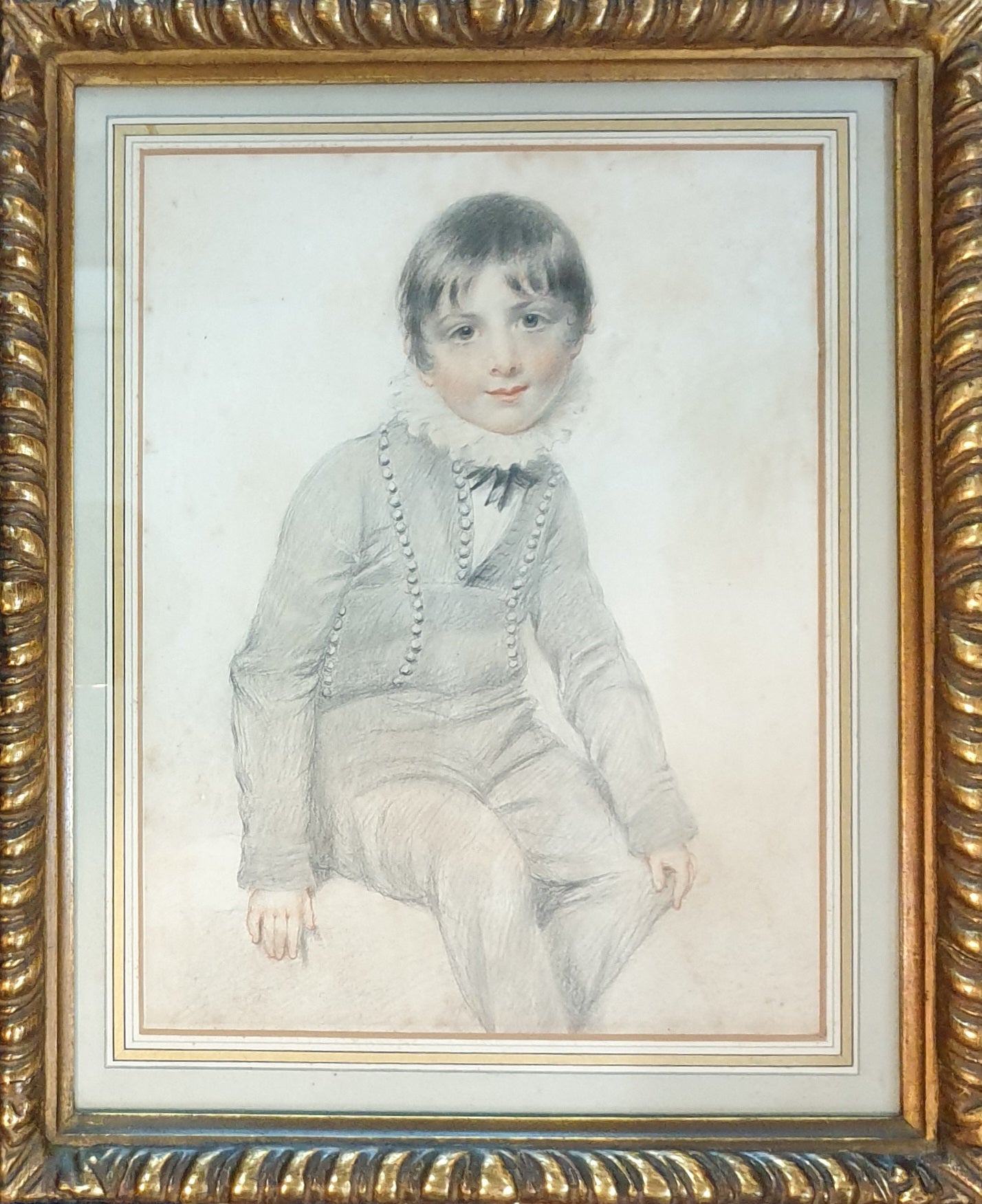 Benjamin Burnell Pencil Portrait Drawing Of A Young Boy Circa.1800 ...