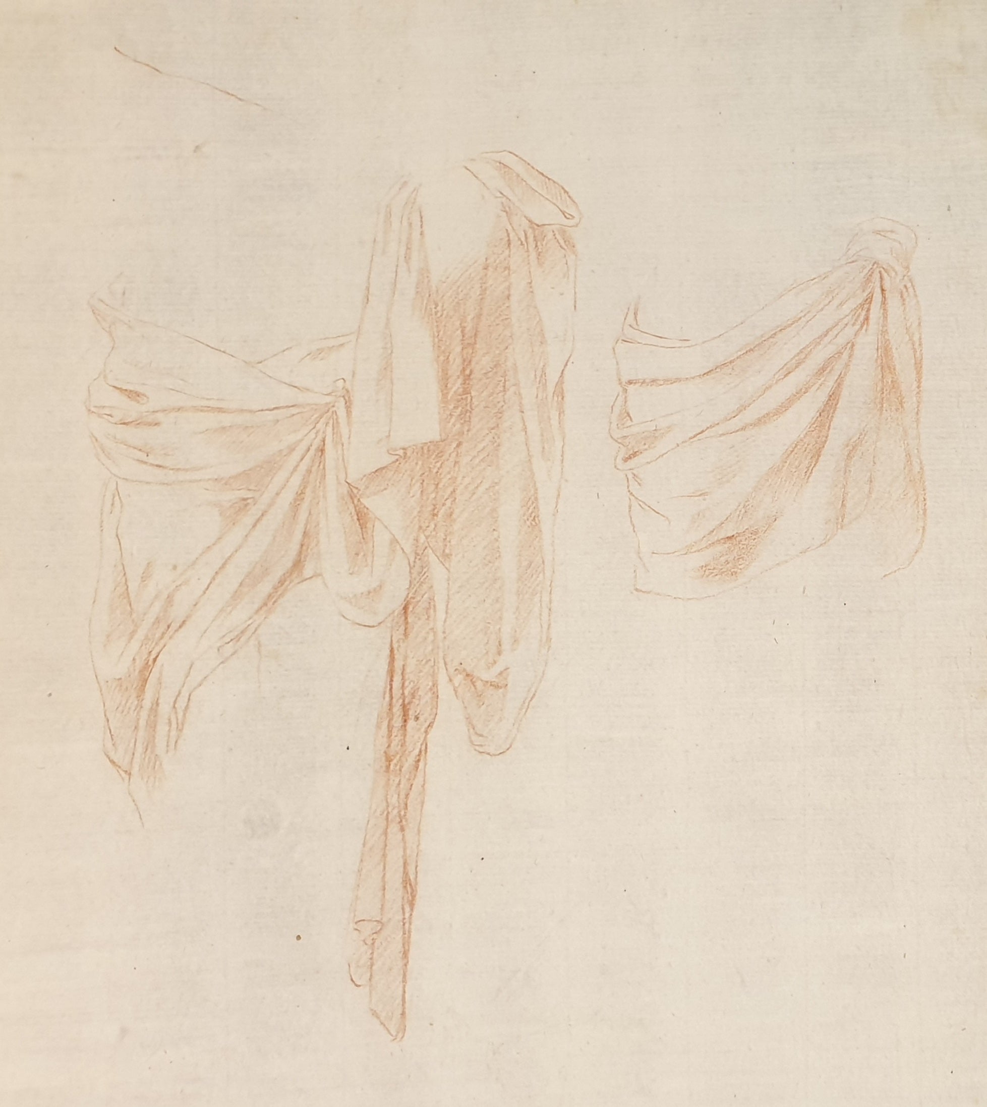 18th.Century French School Red Chalk Study Of Drapery – Patrick Boyd ...